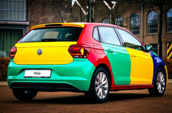 Volkswagen Polo Harlequin повернувся з яскравим незвичайним кузовом ...